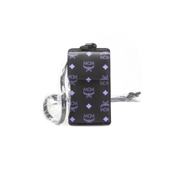 MCM | Other | Pre Loved Mcm Patricia Visetos Phone Case Black | Poshmark